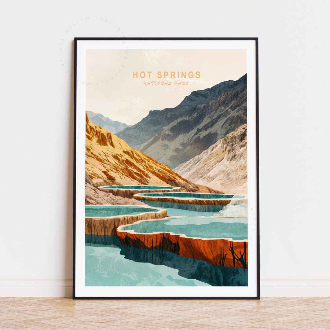 Hot Springs Travel Poster, Arkansas Wall Art, Hot Springs Print ...
