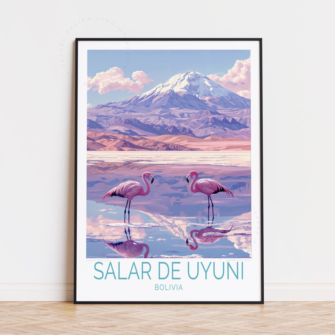 Salar De Uyuni Travel Poster, Bolivia Wall Art, Salar De Uyuni Print ...