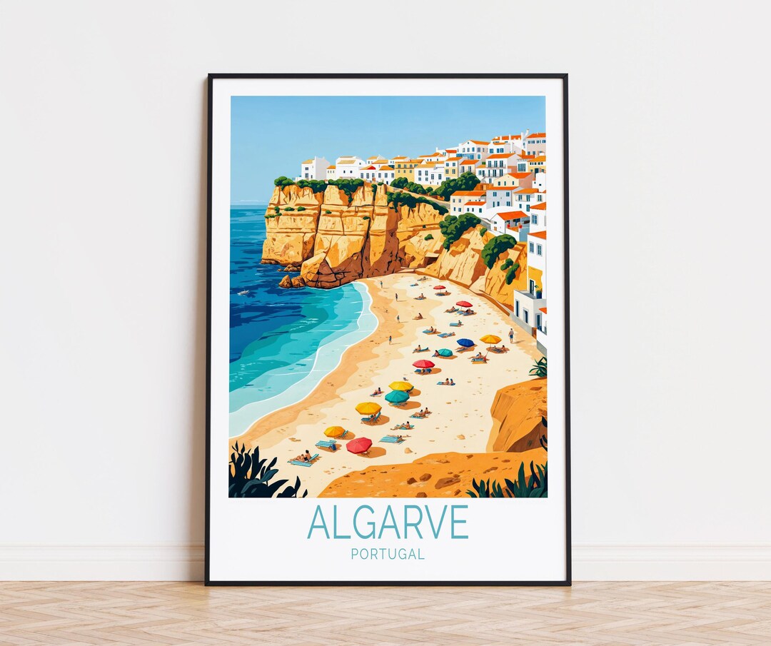 Algarve Travel Poster, Portugal Wall Art, Algarve Portugal Print, Home ...
