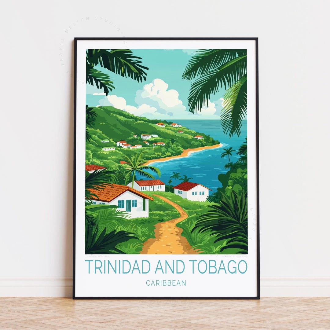 Trinidad and Tobago Travel Poster, Caribbean Wall Art, Trinidad and ...