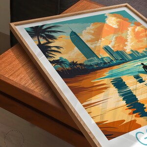 Gold Coast Australia Travel Poster, Australia Wall Art, Gold Coast ...