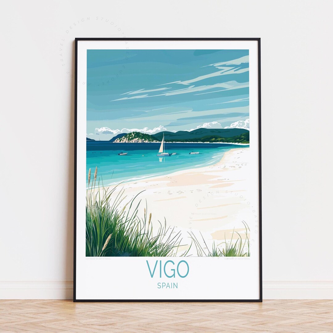 Vigo Travel Poster, Spain Wall Art, Vigo Print, Spain Wall Decor ...