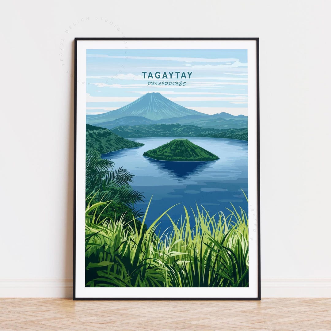 Tagaytay Philippines Travel Poster, Philippines Wall Art, Tagaytay ...