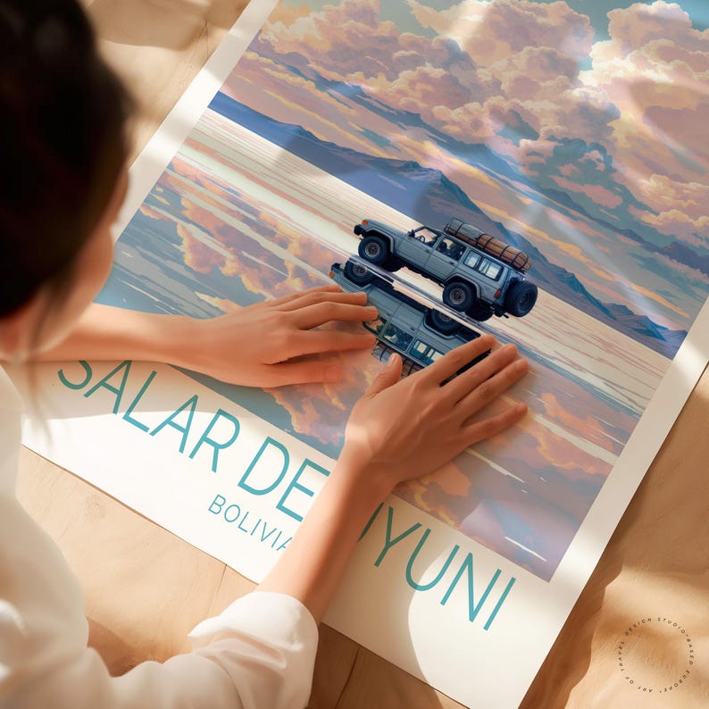 Salar De Uyuni Bolivia Travel Poster, Bolivia Wall Art, Salar De Uyuni ...