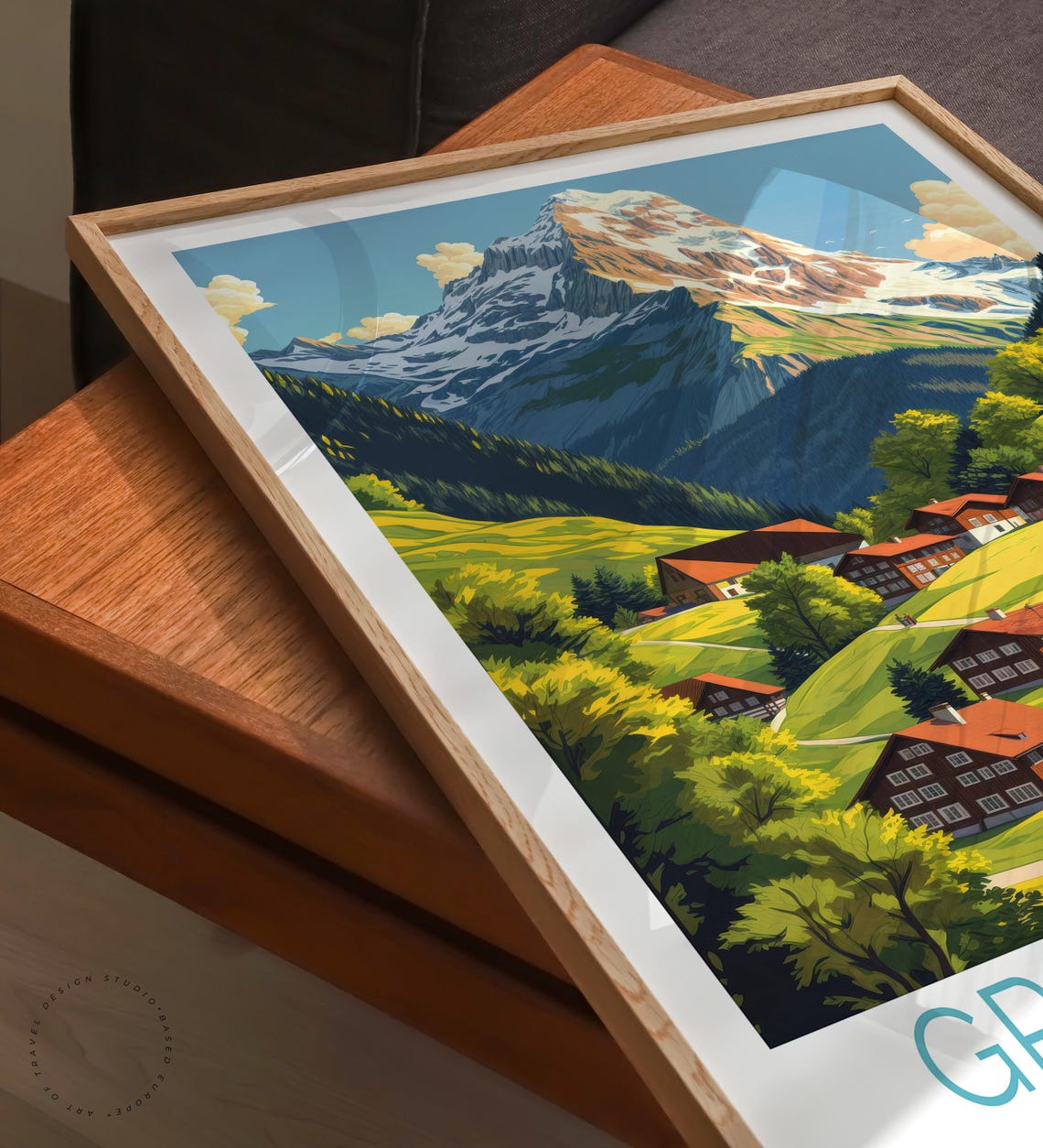 Grindelwald Travel Poster, Switzerland Wall Art, Grindelwald Print ...