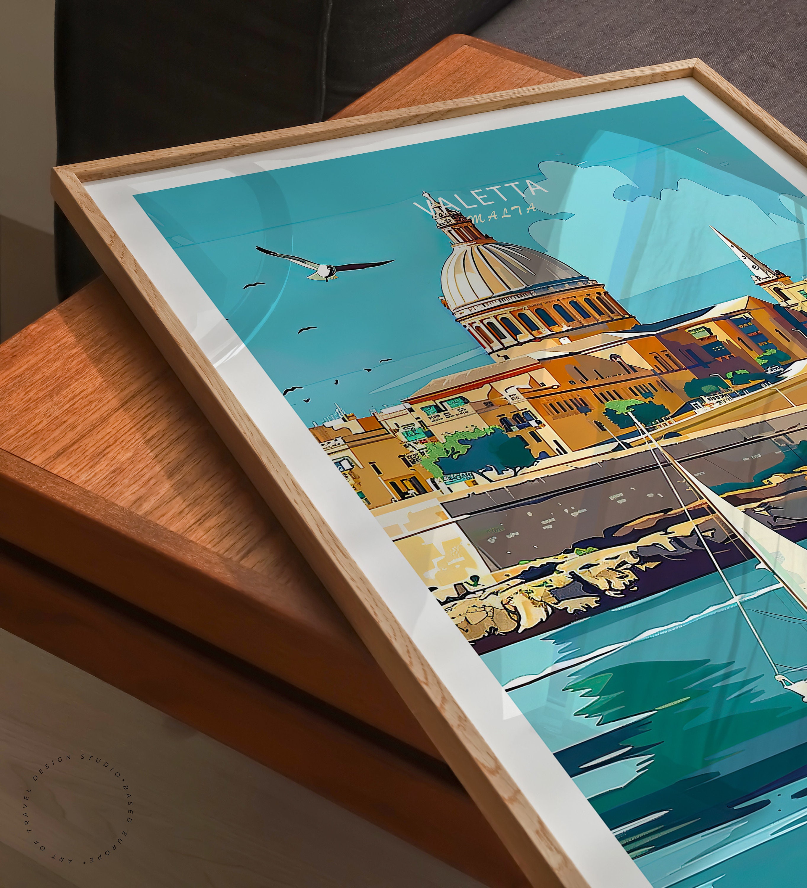 Valetta Travel Poster, Malta Wall Art, Valetta Malta Print ...