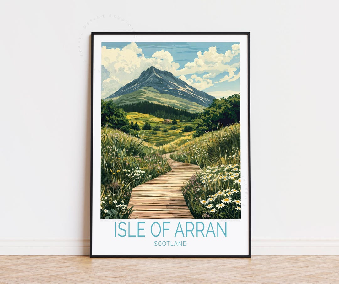 Isle of Arran Scotland Travel Poster, Scotland Wall Art, Isle of Arran ...