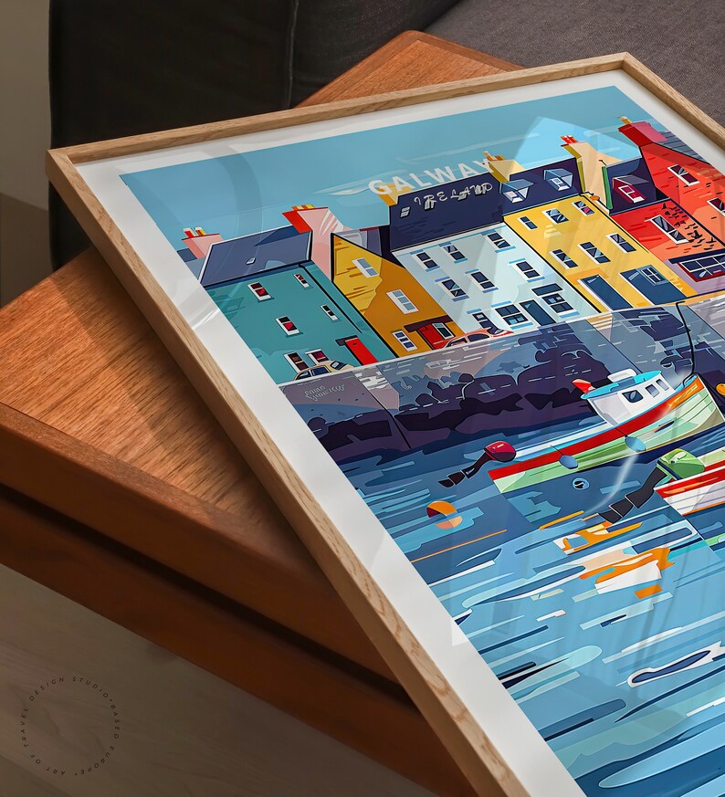 Galway Travel Poster, Ireland Wall Art, Ireland Galway Print, Custom ...