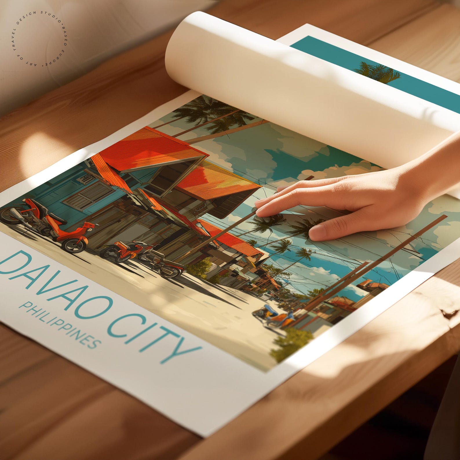 Davao City Philippines Travel Poster, Philippines Wall Art, Davao City ...