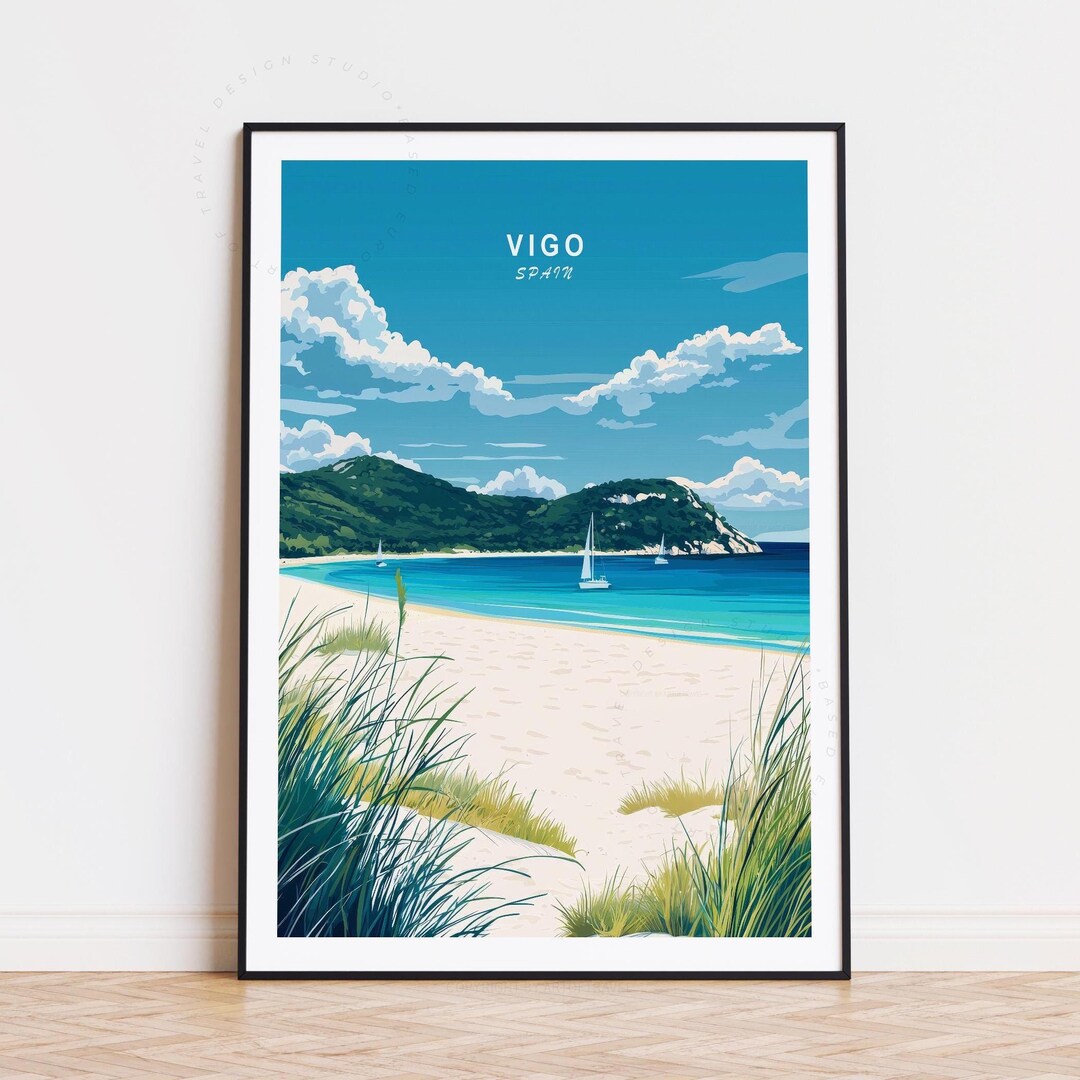 Vigo Travel Poster, Spain Wall Art, Vigo Print, Spain Wall Decor ...