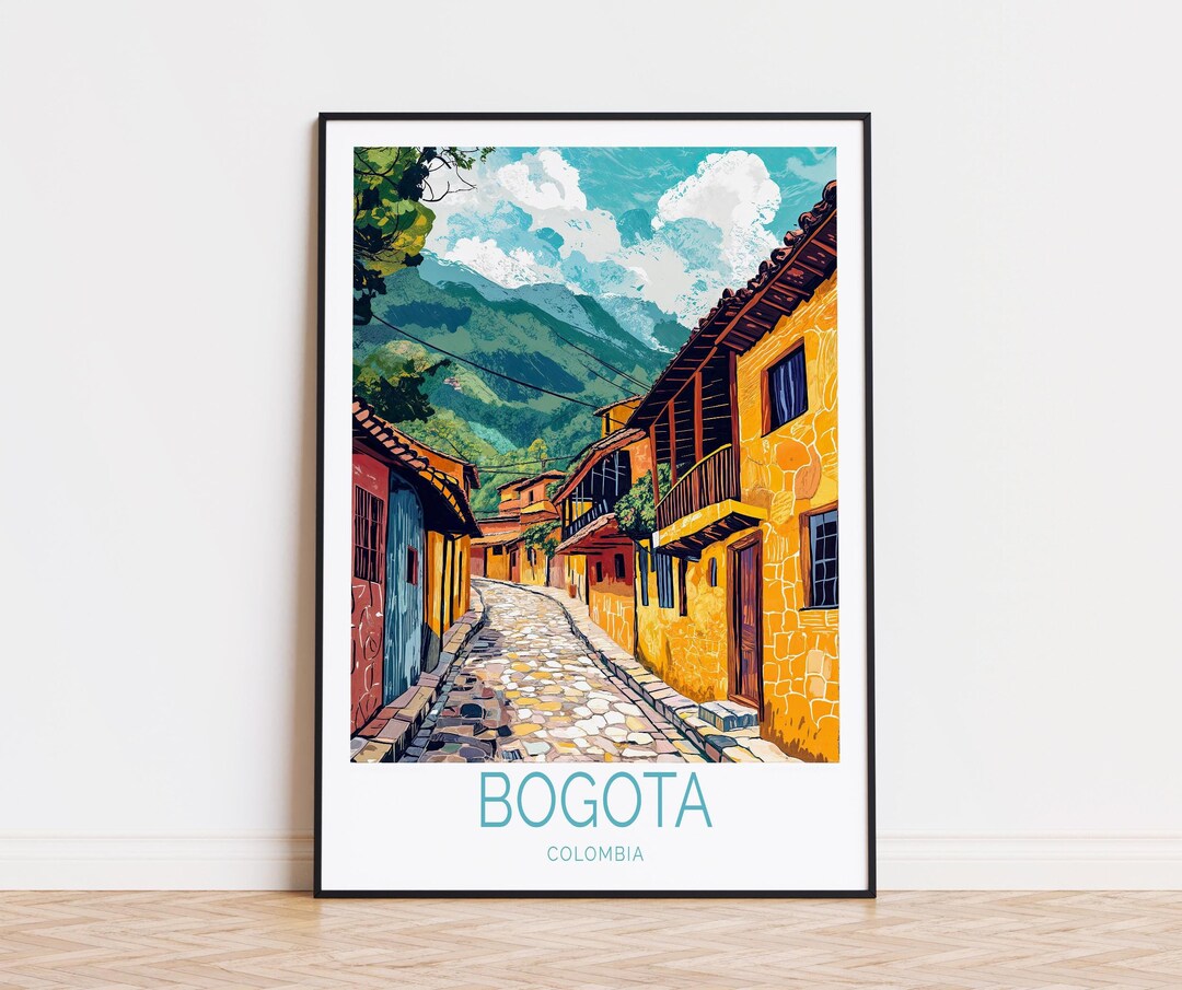 Bogota Colombia Travel Poster, Bogota Colombia Wall Art, Bogota Travel ...