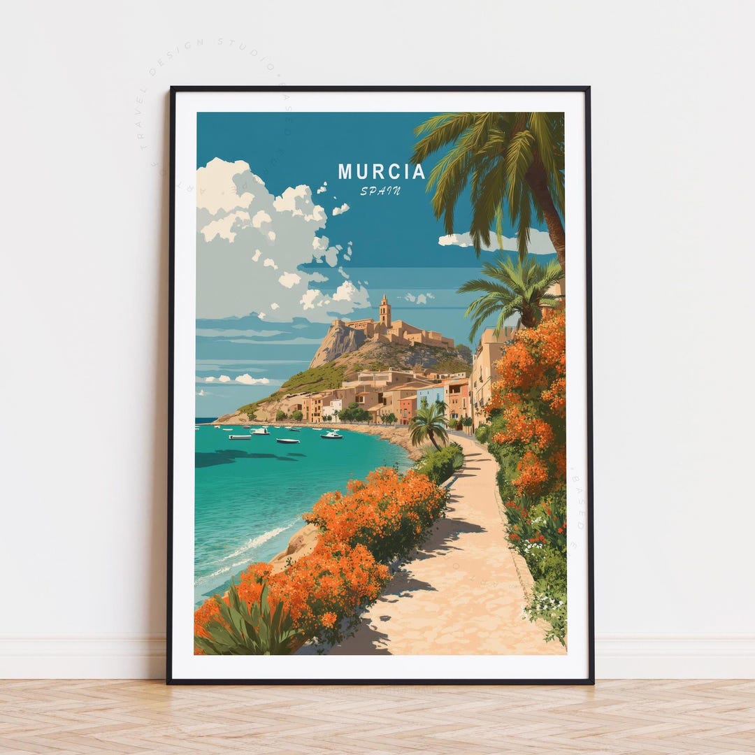 Murcia Spain Travel Poster, Spain Wall Art, Murcia Print, Home Decor ...
