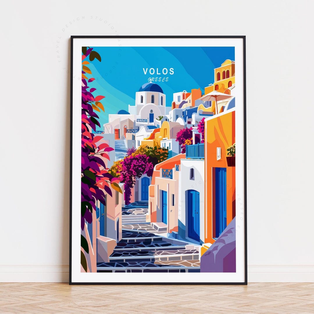 Volos Greece Travel Poster, Greece Wall Art, Volos Print, Birthday ...