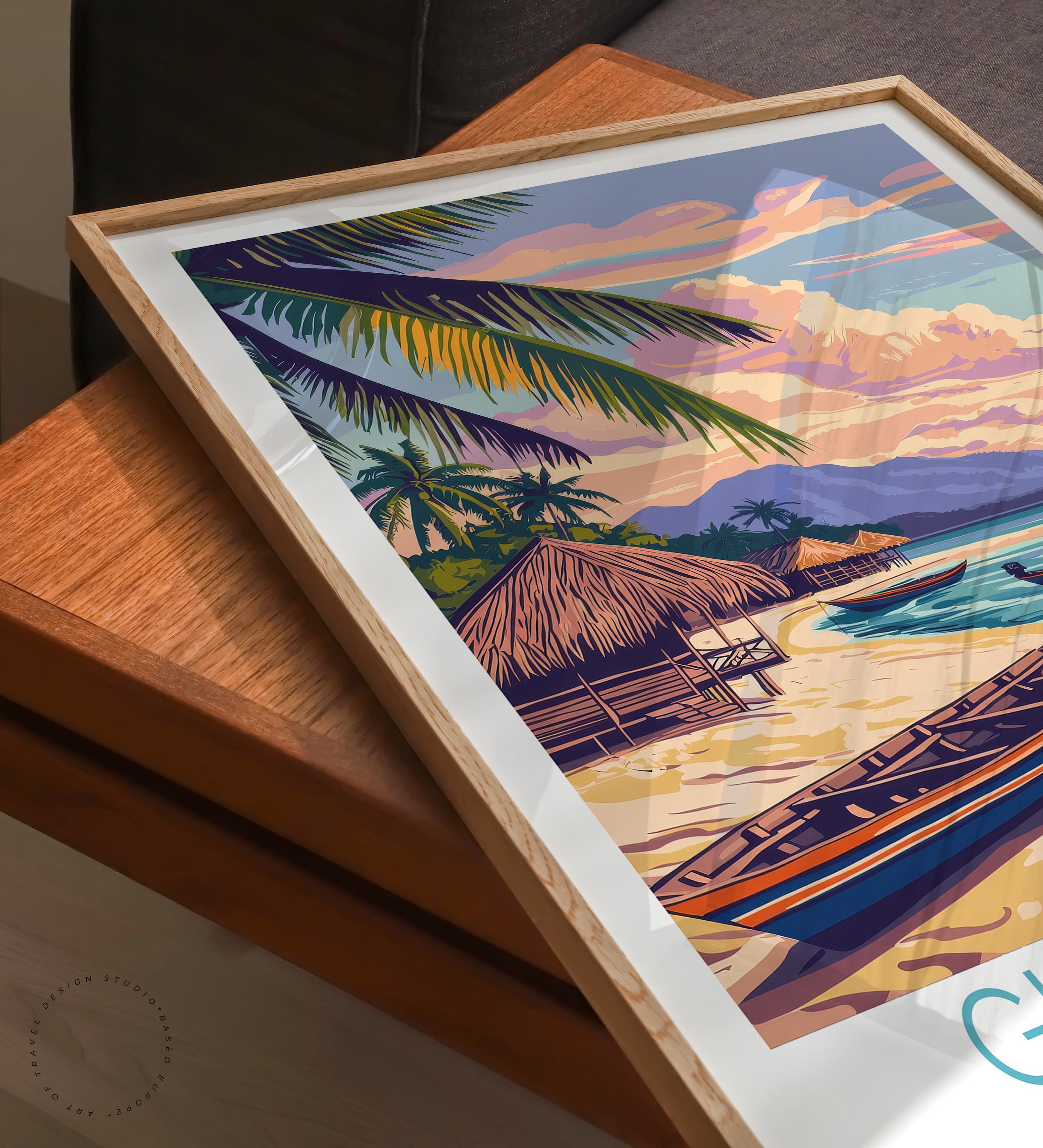 Gili Islands Indonesia Travel Poster, Indonesia Wall Art, Gili Islands ...