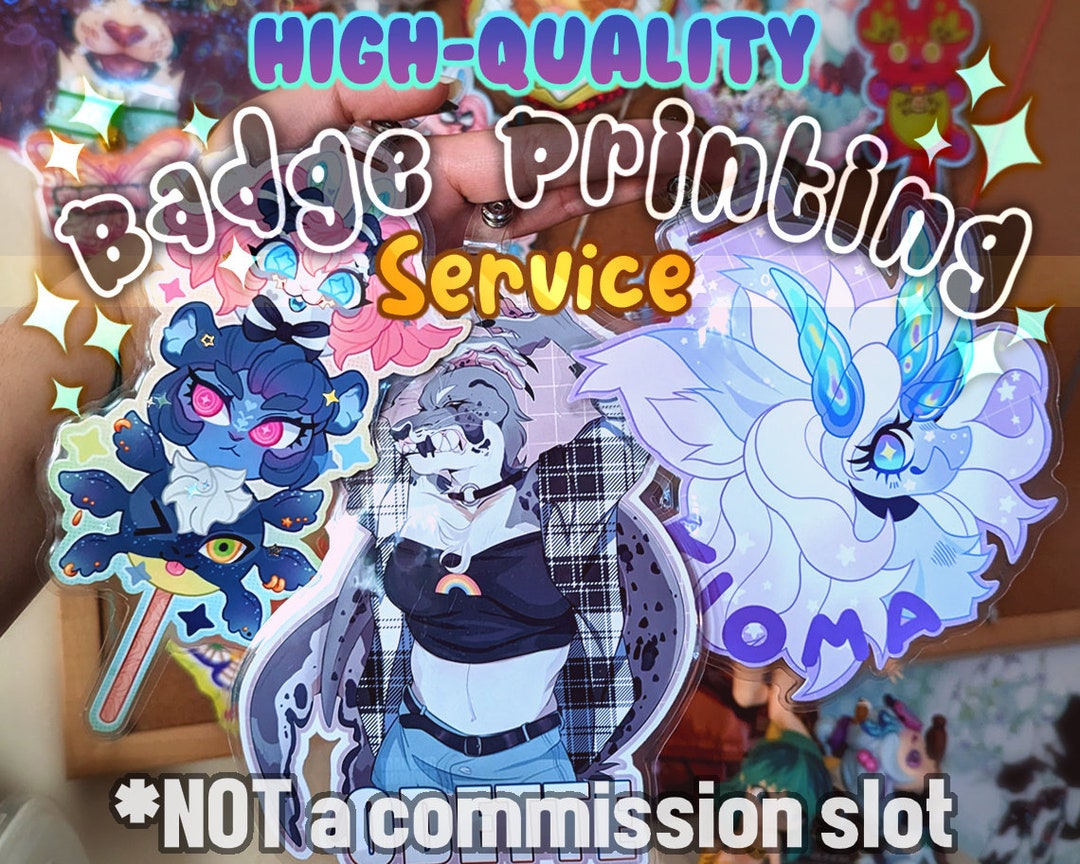 Furry Badge Printing & Laminating Service - Etsy