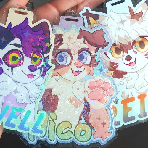 Custom ID Furry Badge | Etsy