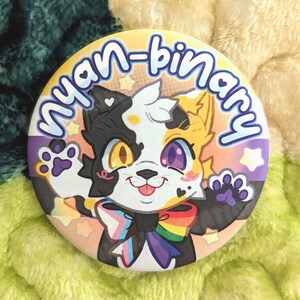 Nyan-binary Large Button - Etsy