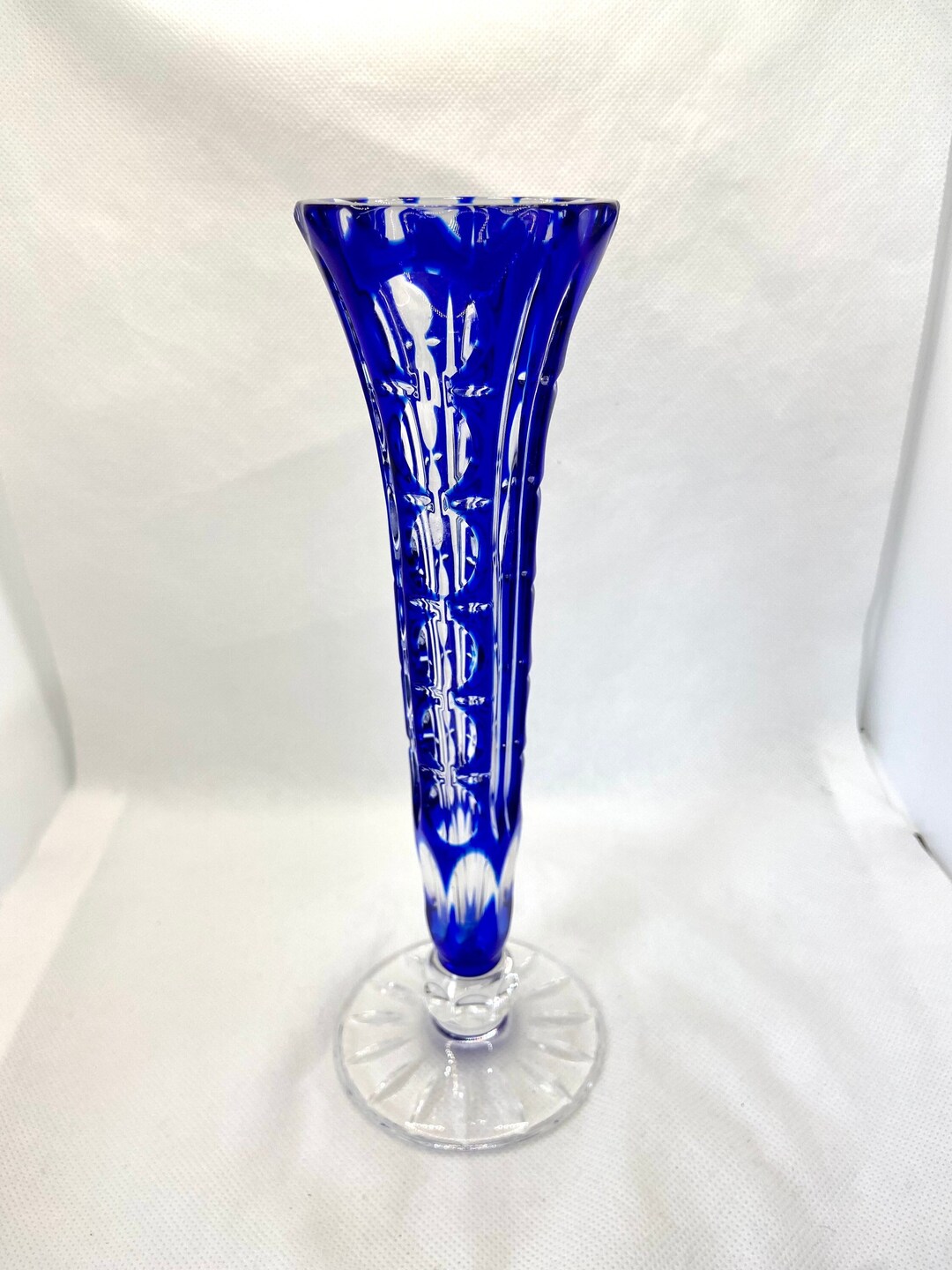 Nachtmann Blue Cobalt Crystal Vase - Etsy