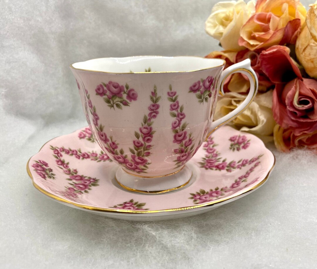 Royal Albert “pink Brocade” Teacup Set Made in England Tea Cup and ...