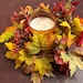 Small Candle Ring, Fall Candle Ring, Small Wreath, Table Decoration ...