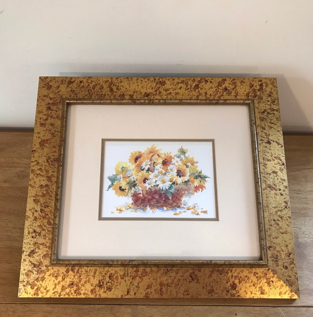 Framed Print of Ruth Baderian Watercolour 'basket of Sunshine' - Etsy