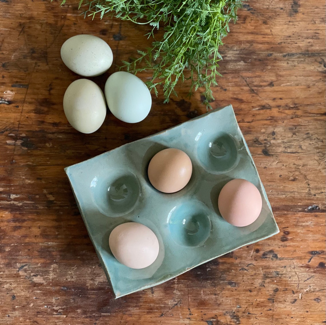 Handmade Ceramic Egg Tray Holder In Robins Egg Blue-Handmade | Etsy