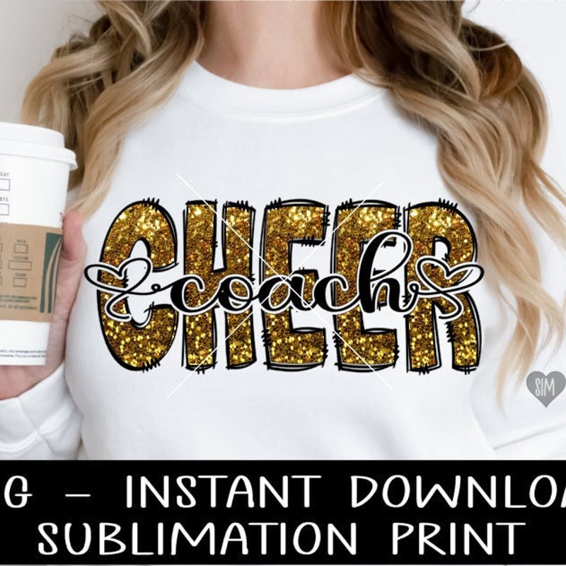 Glitter Cheer Coach Decal - Etsy