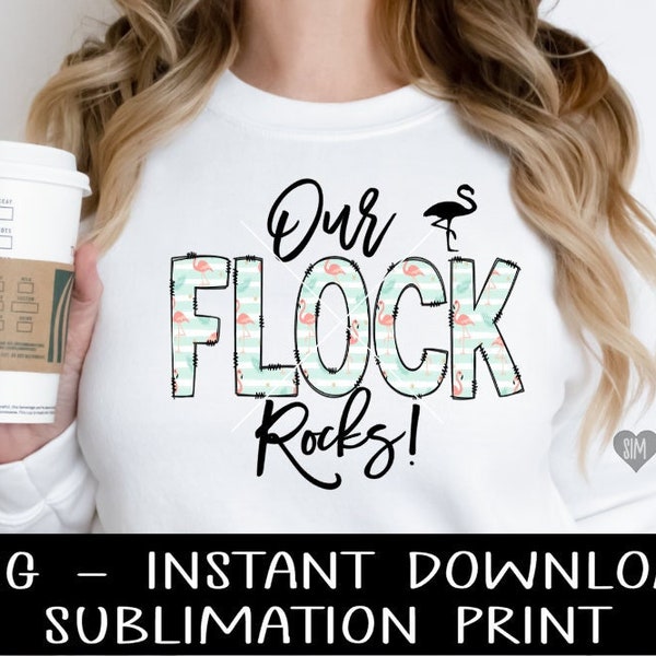 Our Flock Rocks Svg - Etsy