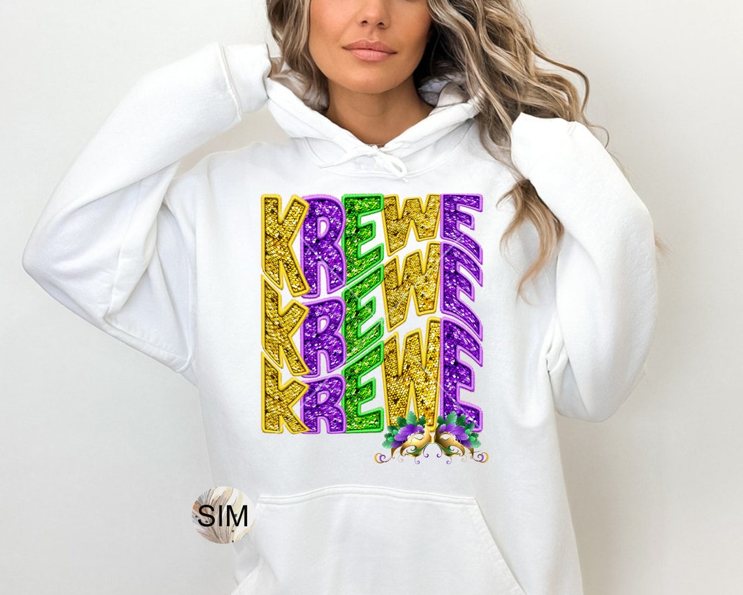 Mardi Gras Krewe PNG File, Mardi Gras Wavy Faux Sequin Letters Png ...
