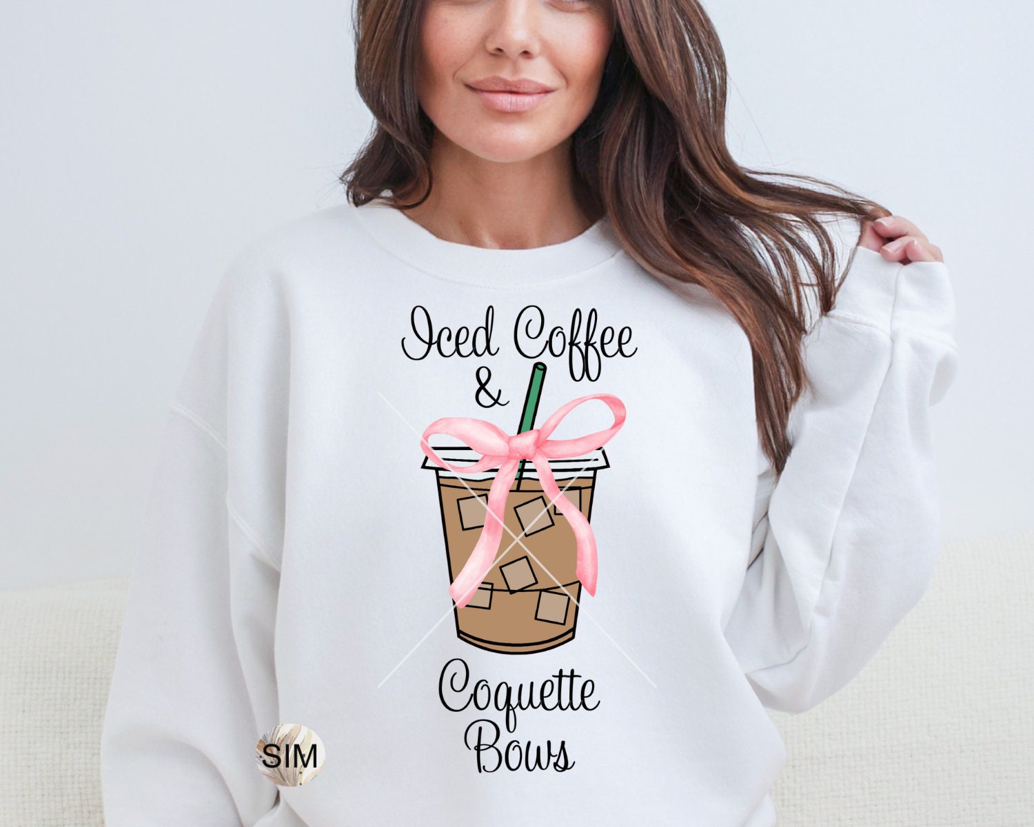 Iced Coffee & Coquette Bows PNG File, Coquette Bow PNG, Coquette Bow ...