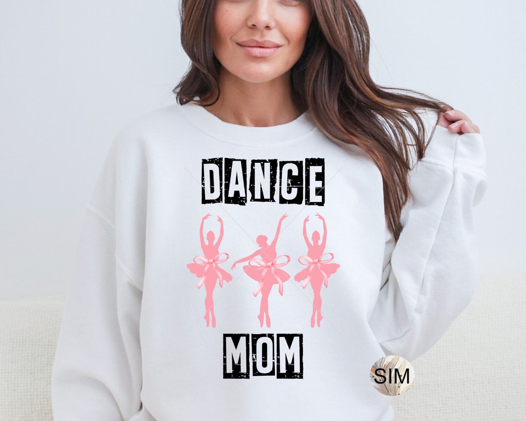 Dance Mom PNG, Dance Mom Distressed Letters Png, Coquette Bow ...