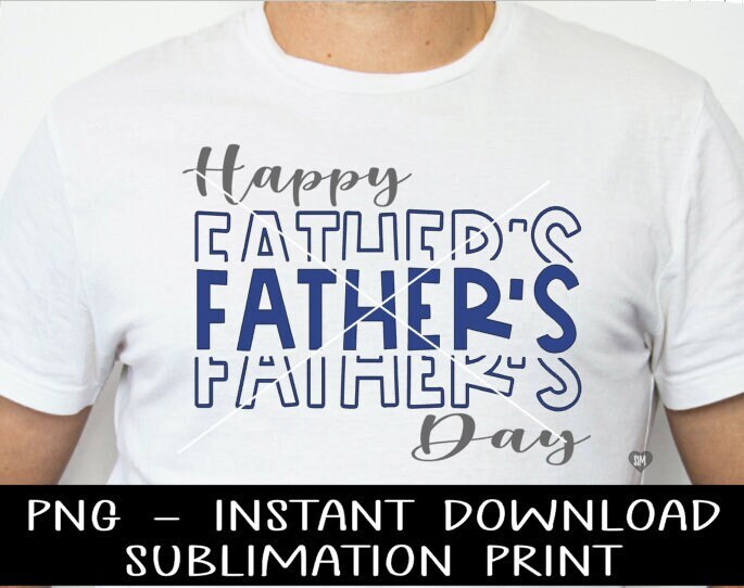 Happy Father's Day Stacked Letter Frame PNG File | Etsy