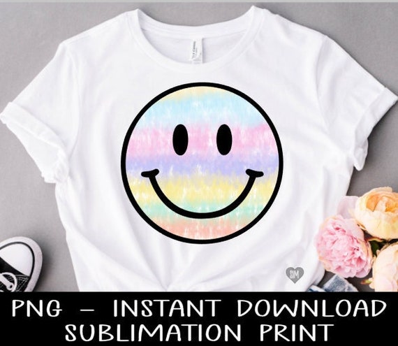 Tie Dye Smiley Face PNG File Smiley Face Tee Shirt | Etsy