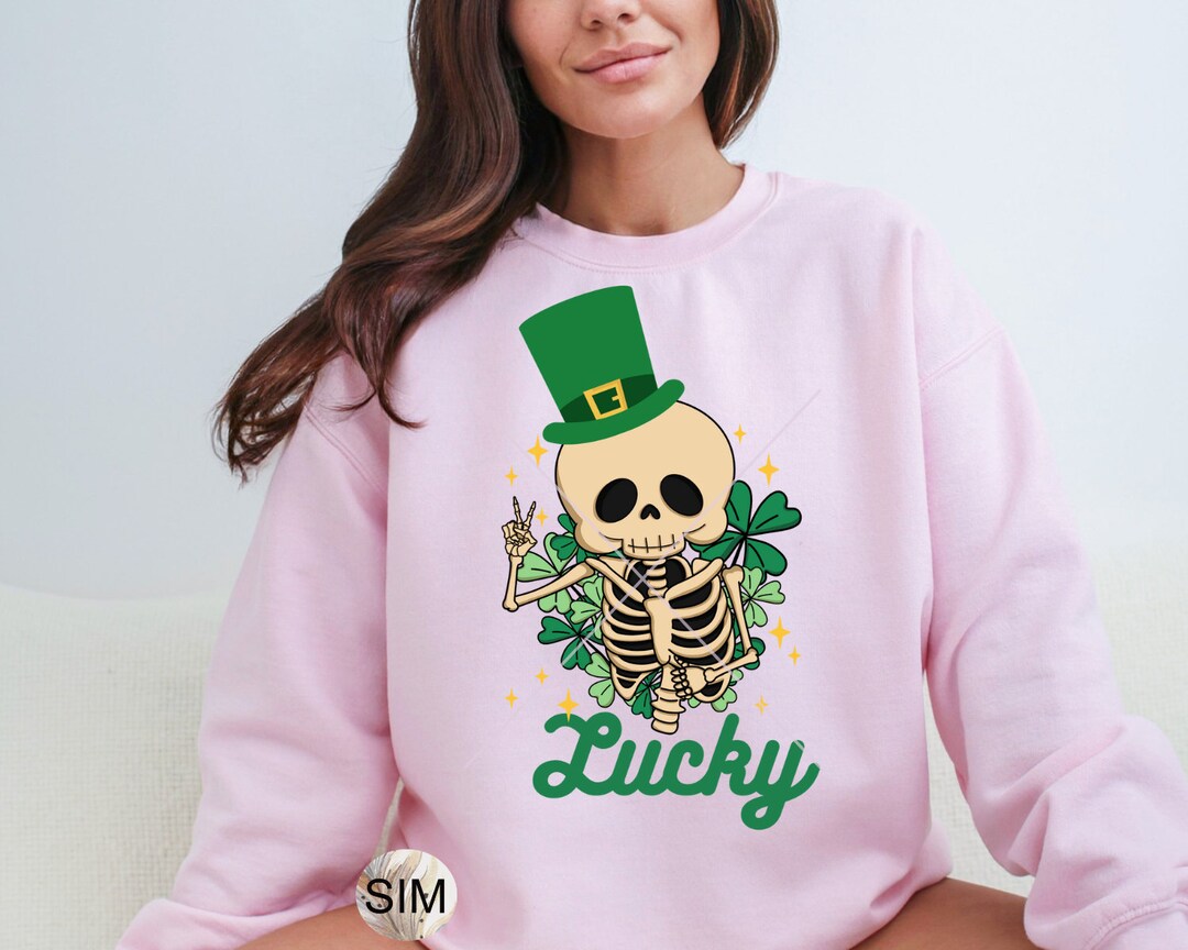 St Patrick's Day PNG File, Lucky Shamrock PNG, Skeleton Shamrock Png ...