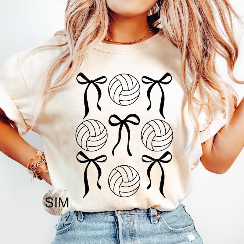 Volleyball Print on Shirt - Etsy