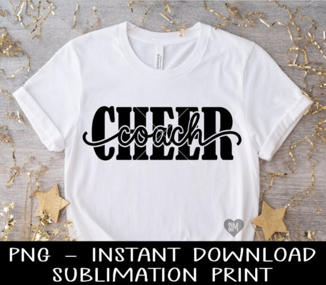 Cheer Coach PNG File, Cheerleader Coach Sublimation Digital Design, PNG ...