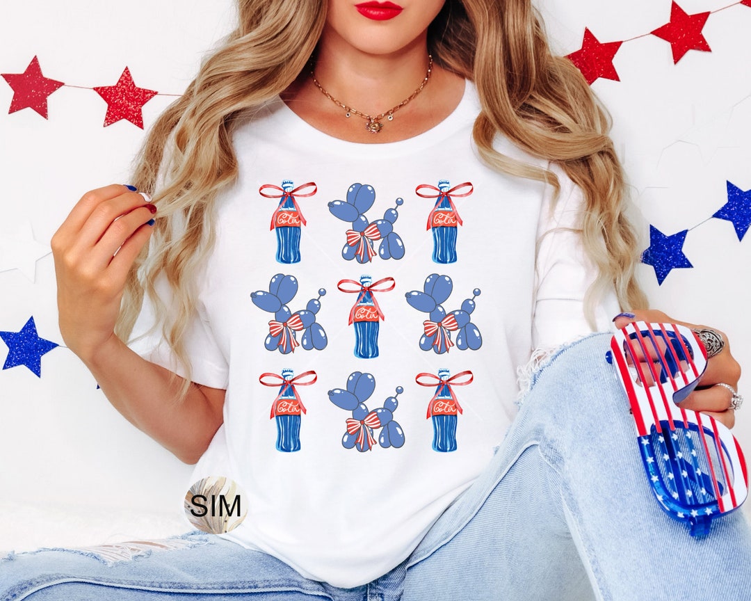 4th of July PNG, Fourth of July PNG, Cola, Coquette Bow, Balloon Animal ...