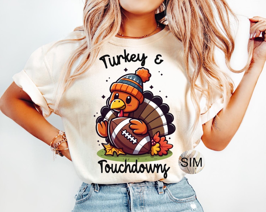 Turkey and Touchdowns PNG File, Turkey Football Png, Thanksgiving Png ...