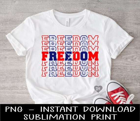 Freedom Stacked Letters PNG Freedom Letters 4th of July | Etsy