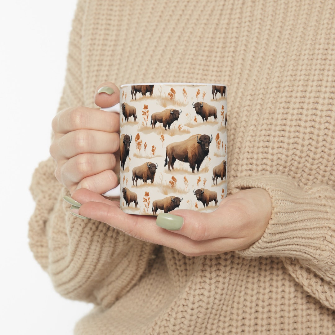 Bison Mug Buffalo Mug Bison Lover Gift Gift for Hunter Buffalo Lover ...