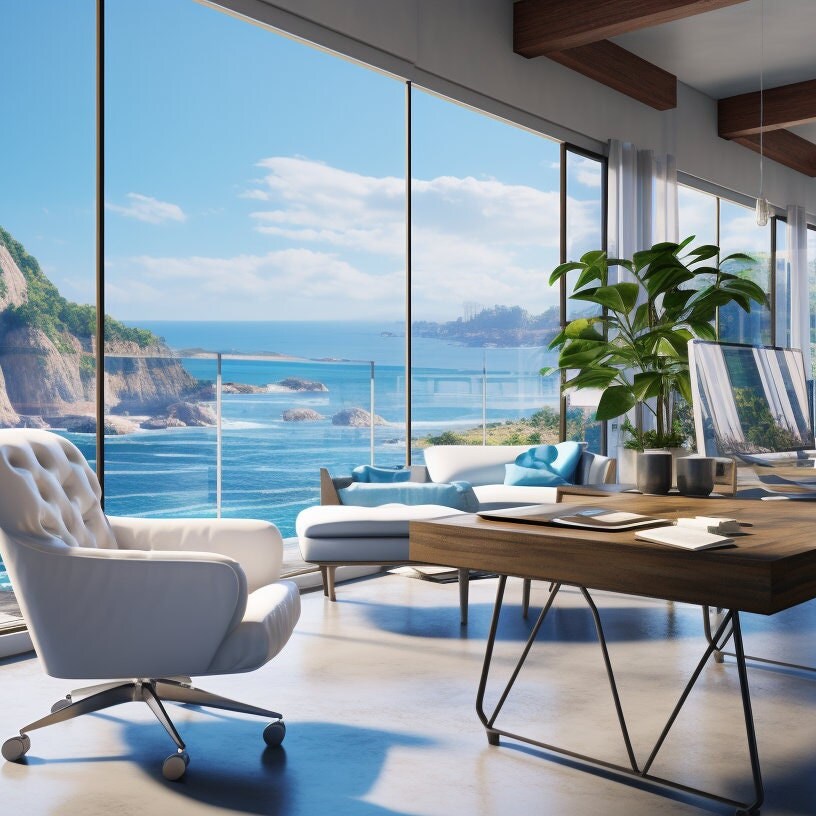 Modern Zoom Background - Oceanview Background - MS Teams Ocean ...