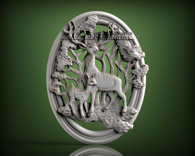 Deer 3d STL Model for CNC Router Artcam Vetric Engraver - Etsy