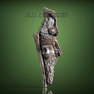 Santa, 3d STL Model for CNC Router, Artcam, Vetric, Engraver, Relief ...