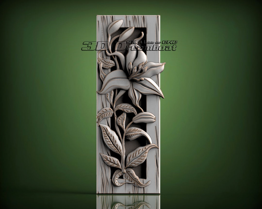 Flowers, 3d STL Model for CNC Router, Artcam, Vetric, Engraver, Relief ...