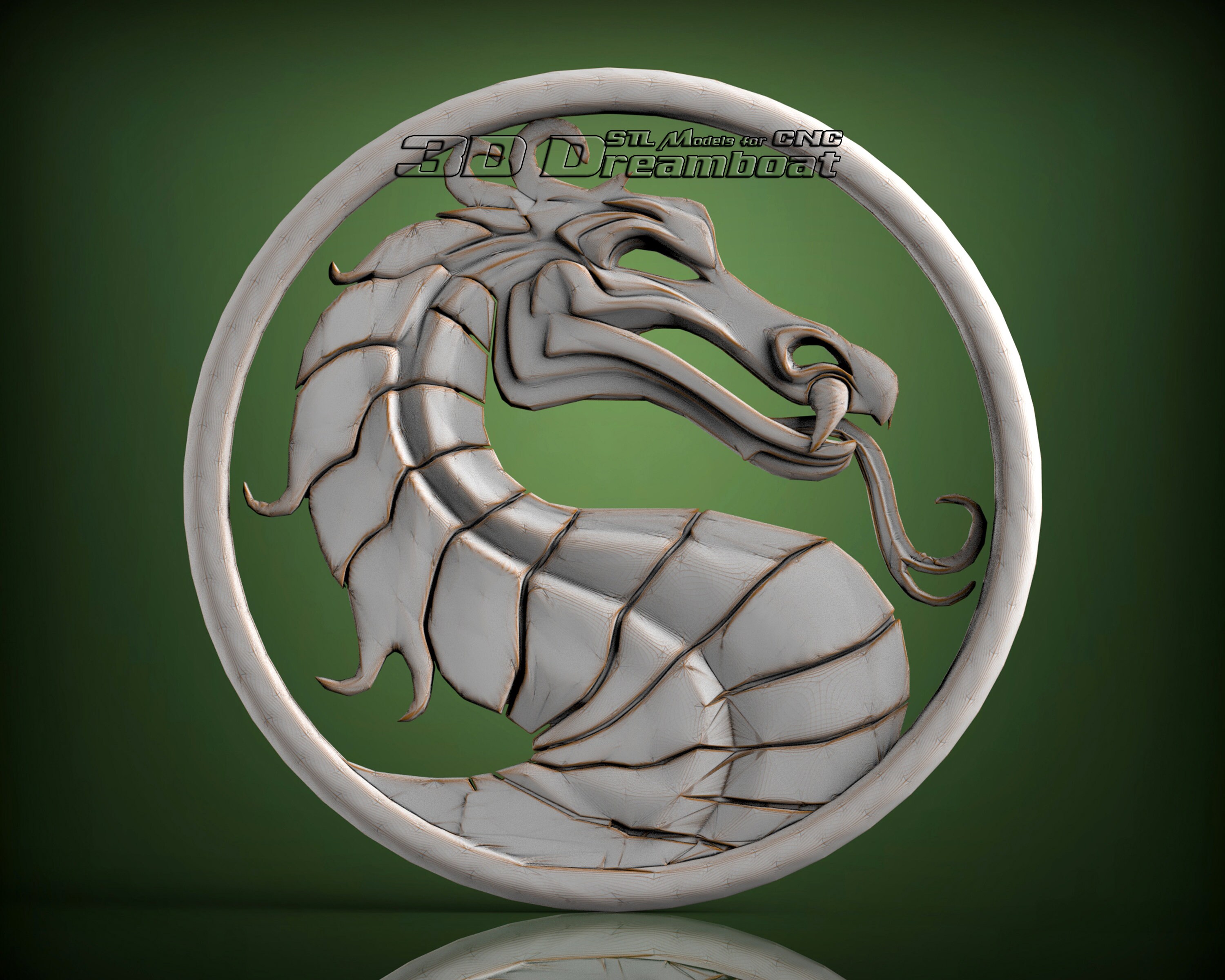 Dragon Head 3d STL Model for CNC Router Artcam Vetric | Etsy