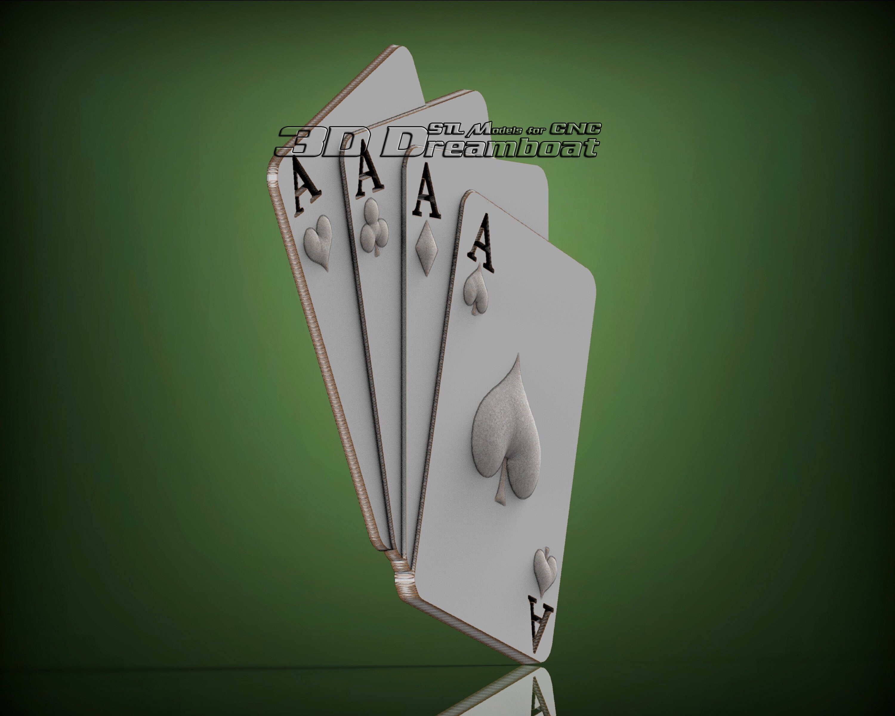 Ace of Spades 3d STL Model for CNC Router Artcam Vetric - Etsy Canada