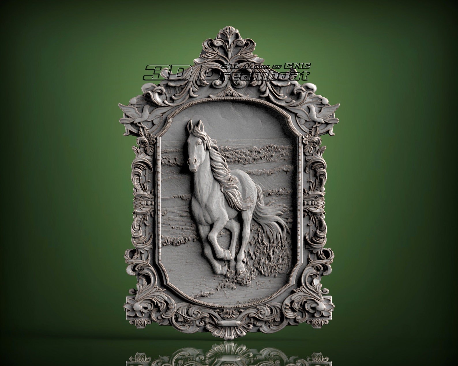 Horse 3d STL Model for CNC Router Artcam Vetric Engraver | Etsy