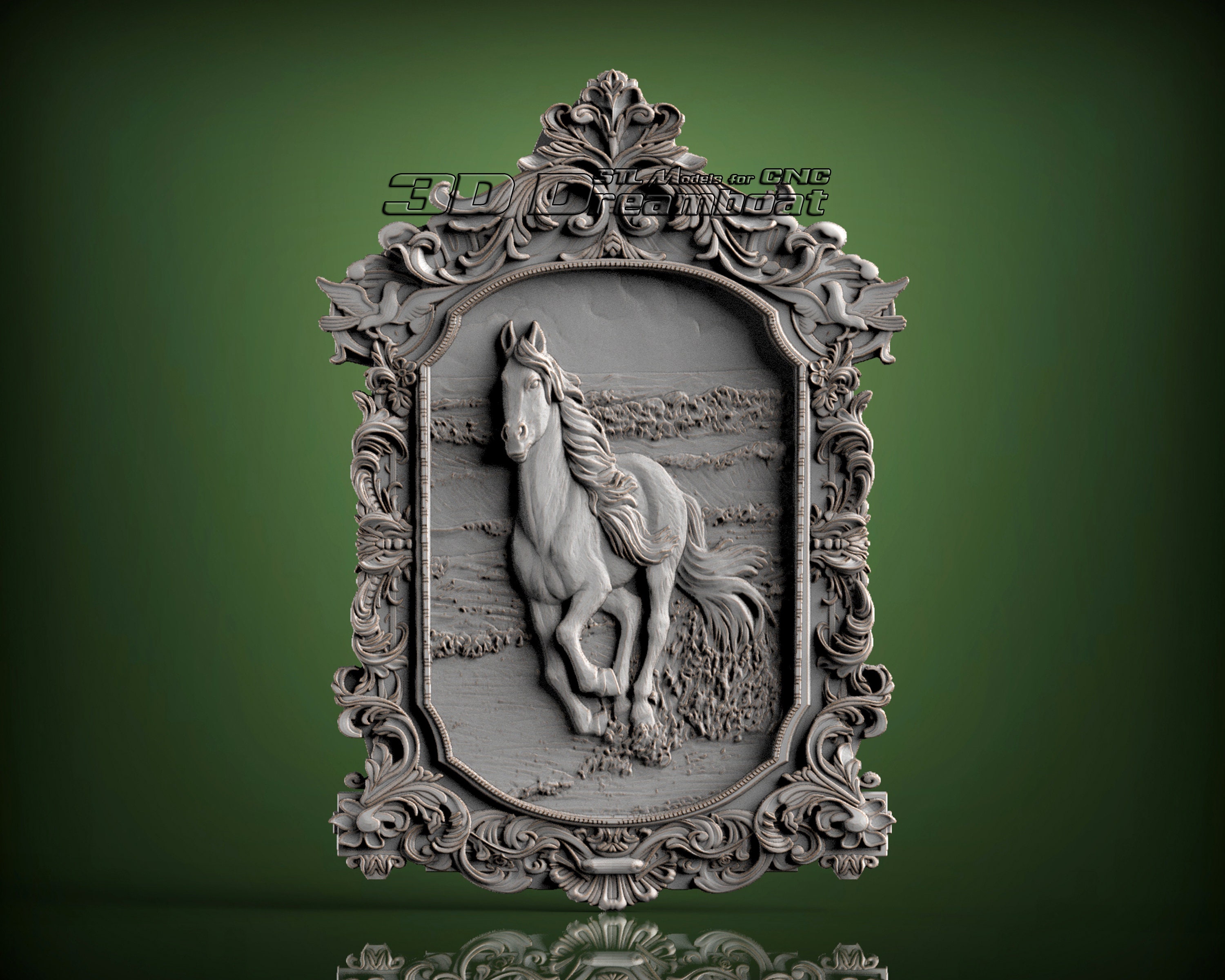 Horse 3d STL Model for CNC Router Artcam Vetric Engraver | Etsy