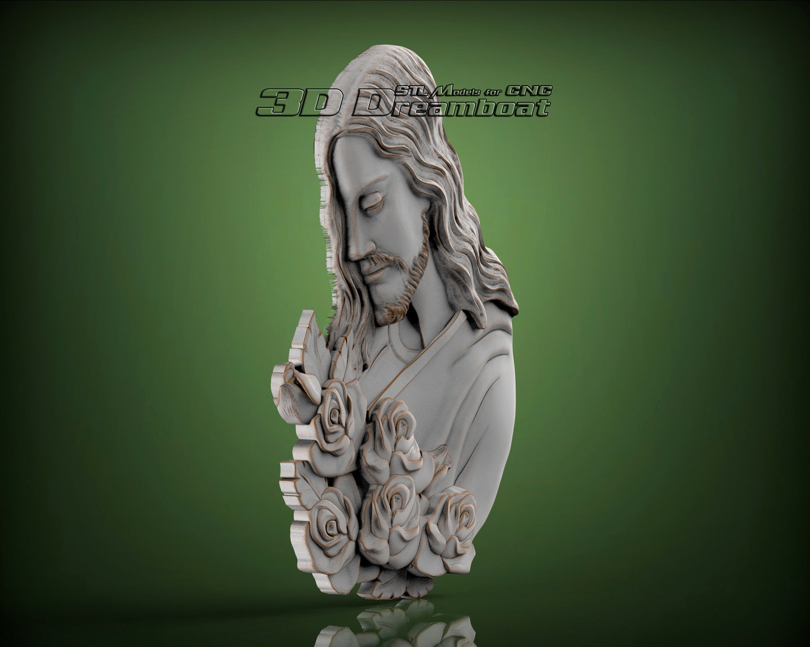 Jesus 3d STL Model for CNC Router Artcam Vetric Engraver - Etsy