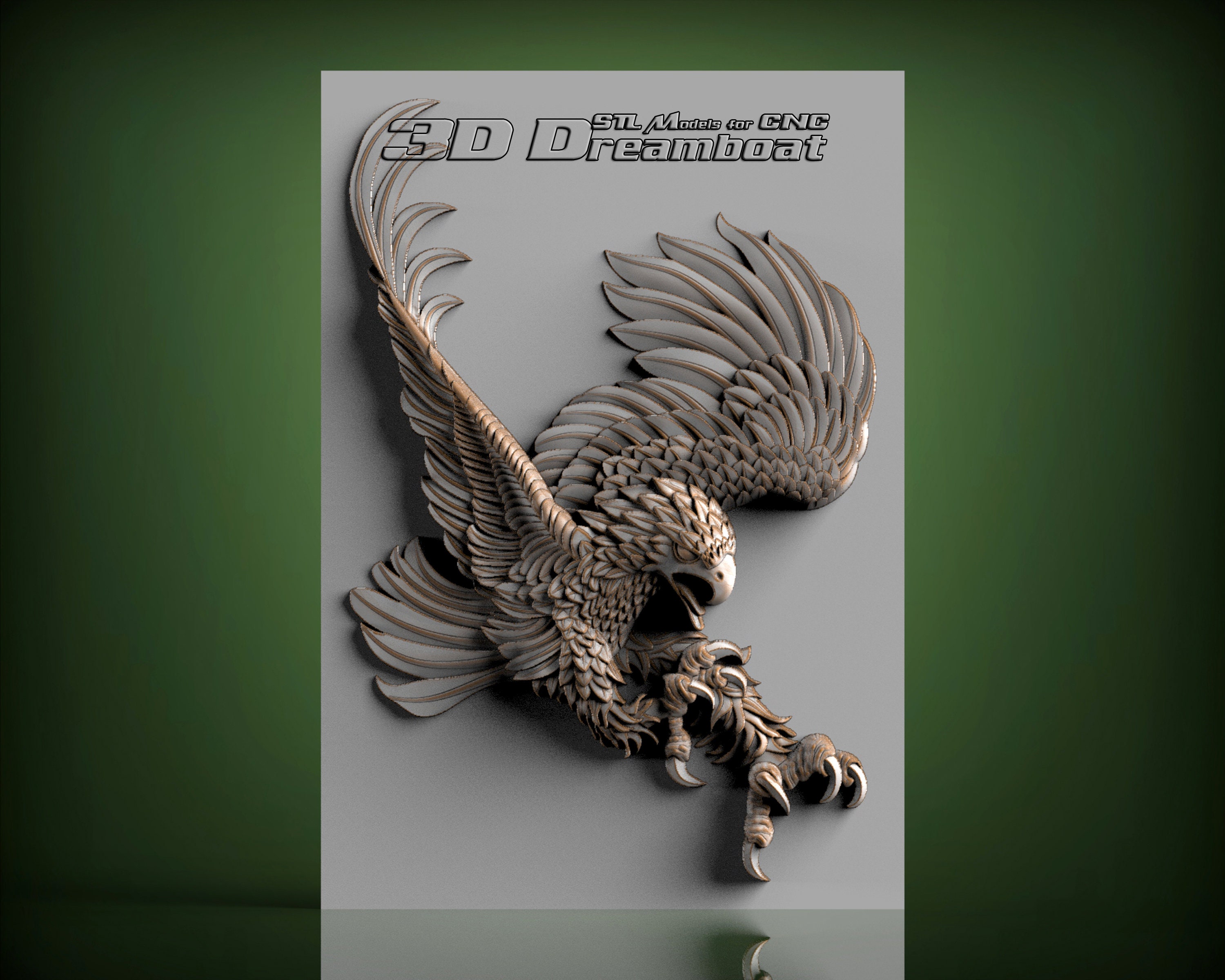 Eagle 3d STL Model for CNC Router Artcam Vetric Engraver - Etsy